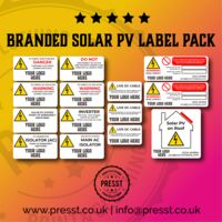 Solar PV Installation Label Bundle Workwear - Stickers - Banners ...